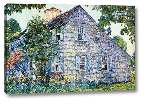 Old House, East Hampton by Frederick Childe Hassam - 16" x 24" Gallery Wrap Canvas Art Print - Ready to Hang