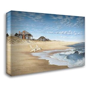 artdirect hampton beach 48×32 huge gallery wrapped canvas museum art by pollera, daniel