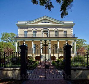 historic pictoric photo – the hampton-preston house in columbia, the capital city of south carolina- fine art photo reporduction 36in x 36in