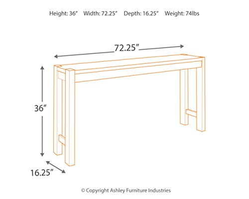 Signature Design by Ashley Furniture Torjin Urban Counter Height Dining Room Table, Two-tone Brown