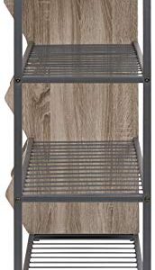 Signature Design by Ashley Maccanet Shoe Rack with Storage Cubbies, Brown