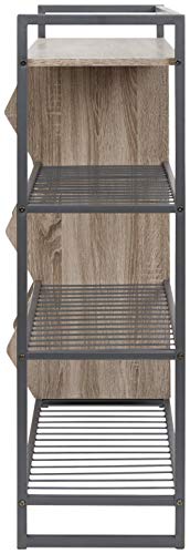 Signature Design by Ashley Maccanet Shoe Rack with Storage Cubbies, Brown