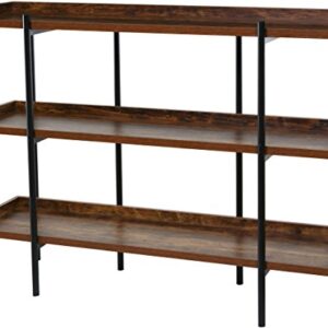 OneSpace Modern Wood and Steel 3-Shelf Display, Cherry