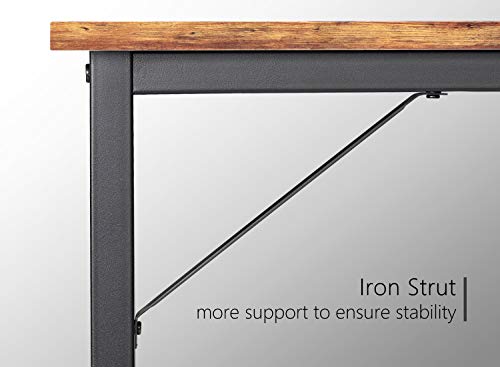 CubiCubi L Shape Computer Desk with Storage Shelf Study Writing Table for Home Office, Modern Simple Style PC Desk, Black Metal Frame