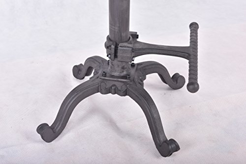 Diwhy Rustic Industrial Farmhouse Tractor Seat Counter Height Adjustable Bar Stool Cast Iron Swivel Stool Industrial bar Chair (Rust, Cast Iron)