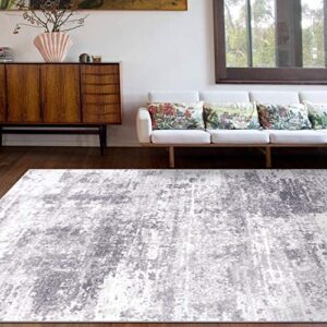 Rugshop Distressed Abstract Area Rug 5' x 7' Gray