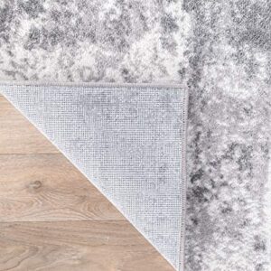 Rugshop Distressed Abstract Area Rug 5' x 7' Gray