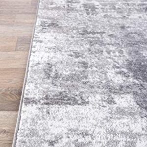 Rugshop Distressed Abstract Area Rug 5' x 7' Gray