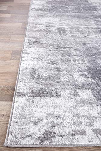 Rugshop Distressed Abstract Area Rug 5' x 7' Gray