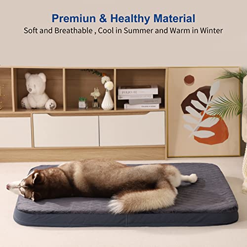 Dog Beds for Large Dogs Orthopedic Foam Jumbo Dog Bed Mattress 47 inch Joint Relief Pet Sleeping Mat, Non Slip Removable Washable Cover