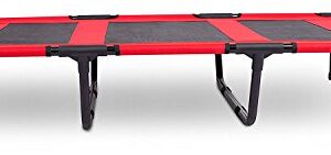 Internet's Best Dog Cot - 48 x 36 - Elevated Dog Bed - Cool Breathable Mesh - Indoor or Outdoor Use - Large - Red