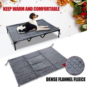 XL Size Large Elevated Dog Bed with Canopy,600D Oxford Dog Bed Cot with 210D Textilene Canopy,Outdoor Cooling Dog Cot with Shade Tent for Large Dogs,Holds up to 120 lbs,Send 1 pcs Soft Mat