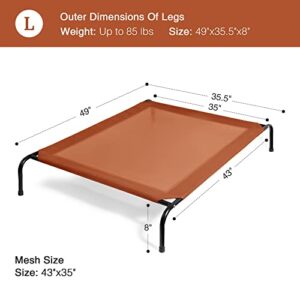 Love's cabin Outdoor Elevated Dog Bed - 49in Cooling Pet Dog Beds for Extra Large Medium Small Dogs - Portable Dog Cot for Camping or Beach, Durable Summer Frame with Breathable Mesh