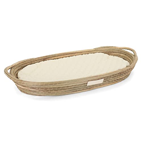 Rutledge & King Rattan Dog Bed - Dog Couch - Dog Cot - Dog Bed - Dog Sofa / Dog Pillow - Cute Dog Bed - Dog Couch Bed - Dog Beds & Furniture (Natural)