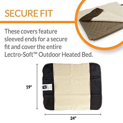 K&H Pet Products Lectro-Soft Outdoor Heated Pad Replacement Cover Fleece Medium 19 X 24 Inches