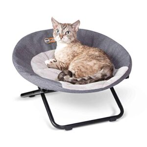 k&h pet products elevated cozy cot classy gray small 19 inches