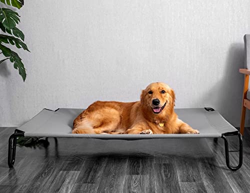 BestVida Elevated Dog Bed (Large, Grey)