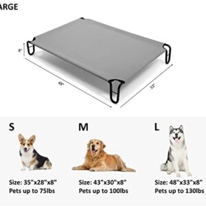 BestVida Elevated Dog Bed (Large, Grey)