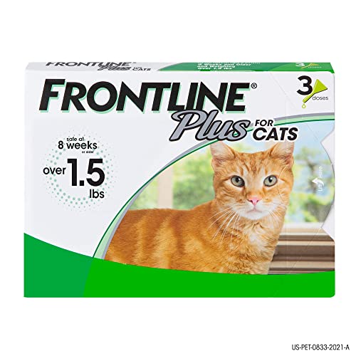 FRONTLINE Plus For Cats and Kittens Flea and Tick Treatment, 3 Doses