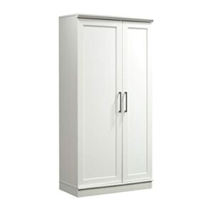 sauder homeplus collection storage cabinet, soft white finish