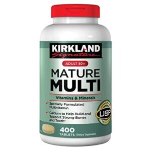 kirkland signature mature adults multi vitamins & minerals, 400 tablets each (pack of 2)