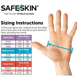 SAFESKIN* Nitrile Exam Disposable Gloves in POP-N-GO* Pack, Heavy Duty, Size X-Large, Powder-Free, Black - For Household Plumbing, Gardening, Painting - Exam Gloves, 40 Count