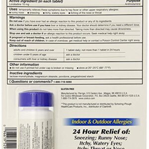 Kirkland Signature Non Drowsy Allerclear Loratadine Tablets, Antihistamine, 10mg, 365-Count - Pack of 2