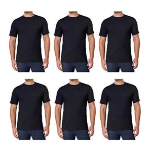 kirkland signature men’s crew neck tee, 6-pack, variety (xl, black)