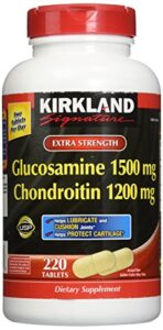 kirkland signature extra strength glucosamine 1500 mg chondroitin 1200 mg 220 tablets