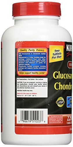 KIRKLAND Signature Extra Strength Glucosamine 1500 mg Chondroitin 1200 mg 220 Tablets