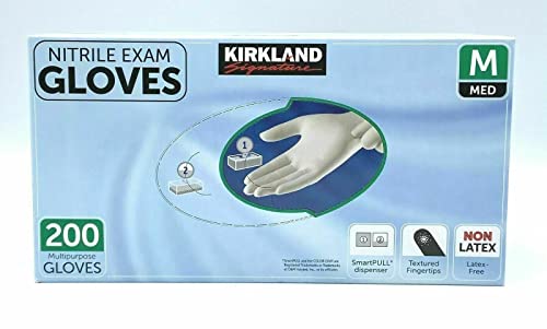 Kirkland Signature Nitrile Gloves, Box of 200, Medium for Health Care, Food Service, Home other uses....