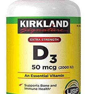 Kirkland Signature Maximum Strength Vitamin D3 2000 I.U. 600 Softgels, Bottle Personal Healthcare / Health Care