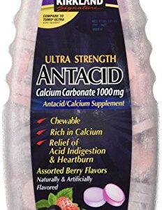 Kirkland Signature Ultra Strength Antacid Calcium Carbonate 1000 MG Assorted Berry Flavors (265 Tablets)