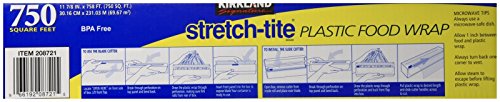 Kirkland Signature Stretch-Tite Plastic Wrap - 11 7/8 x750 feet -2 Count (Pack of 1)