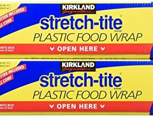 Kirkland Signature Stretch-Tite Plastic Wrap - 11 7/8 x750 feet -2 Count (Pack of 1)