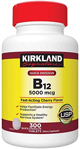 Kirkland Signature Expect More Quick Dissolve B-12 5000 mcg, 300 Tablets