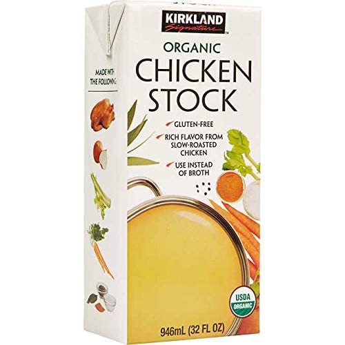 Kirkland Signature Organic Gluten-Free Chicken Stock Reasealable Cartons: 6-Count (32 fl oz.)