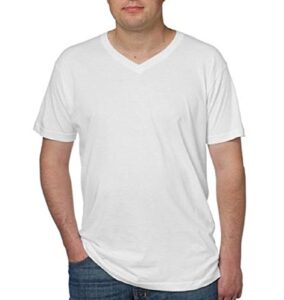 kirkland signature men’s 100% pima cotton 4-pack v-neck, white, size xx-large