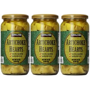 kirkland signature artichoke hearts, 33oz jar (pack of 3, total of 99 oz)