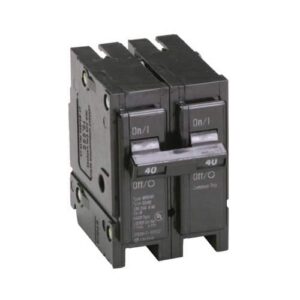 EATON BR240 Type BR Circuit Breaker, 120/240 VAC, 40 A, 10 kA, 2 Poles, Common/Thermal Magnetic Trip