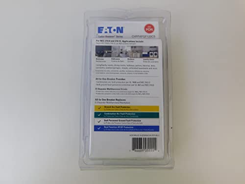 Eaton CH 20 Amp 1-Pole Dual Function (Arc Fault/Ground Fault) Plug-On Neutral Circuit Breaker