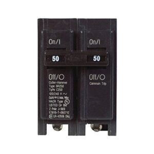 eaton br250 2″ 50 amp double pole interchangeable circuit breaker