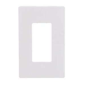 eaton pjs26w arrow hart pjs26 decorative screw less wall plate, 1 gang, 3.13 in l x .5 in w x 4.88 in h, white