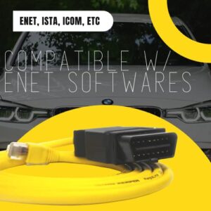 OHP ENET Cable BMW OBD | ICOM E-SYS ISTA | Bootmod3 Bimmercode F- Series OBD2 | Heavy Duty Cable