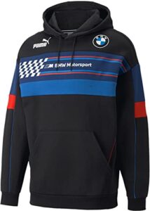 puma – mens bmw mms sds hoodie, color cotton black, size: large