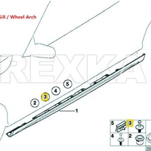 Rexka 40pcs Bumper Trim Wheelhouse Liner Push-Type Retainer Clip Rivet Compatible with BMW 51-11-8-174-185 51118174185