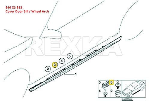 Rexka 40pcs Bumper Trim Wheelhouse Liner Push-Type Retainer Clip Rivet Compatible with BMW 51-11-8-174-185 51118174185