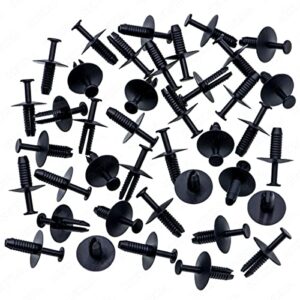 Rexka 40pcs Bumper Trim Wheelhouse Liner Push-Type Retainer Clip Rivet Compatible with BMW 51-11-8-174-185 51118174185