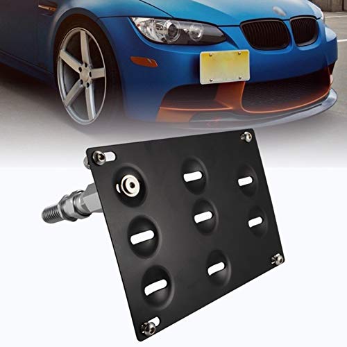 runmade Front Bumper Tow Hook Adapater License Plate Mounting Bracket Holder Compatible with BMW E39 E46 E90 E91 E92 E93 E70 E71 F10 F30 G30 1 3 4 5 Series X1 X3 X4 X5 X6