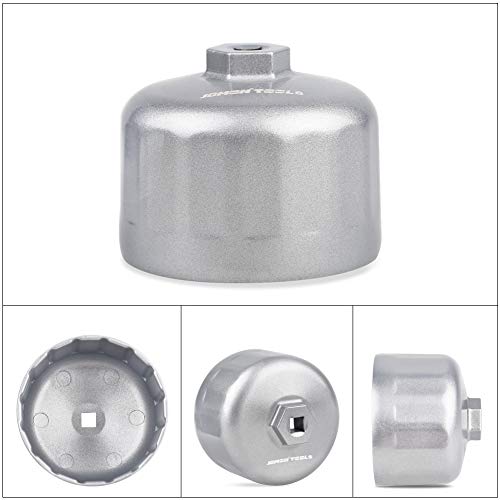 JDMON 86mm 16 Flute Oil Filter Wrench Compatible with Volvo and BMW-Cartridge Style Housing Caps